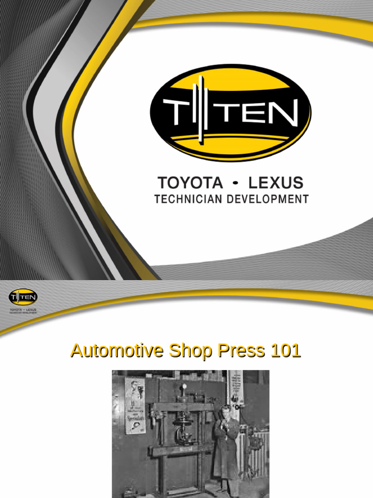 Automotive Shop Press Basics Guide | PDF | Pump | Manufactured Goods