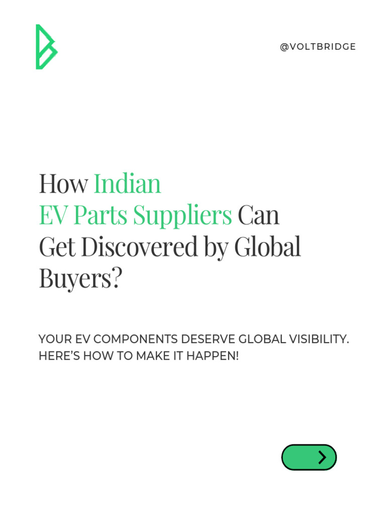 EV Parts Suppliers in India | PDF