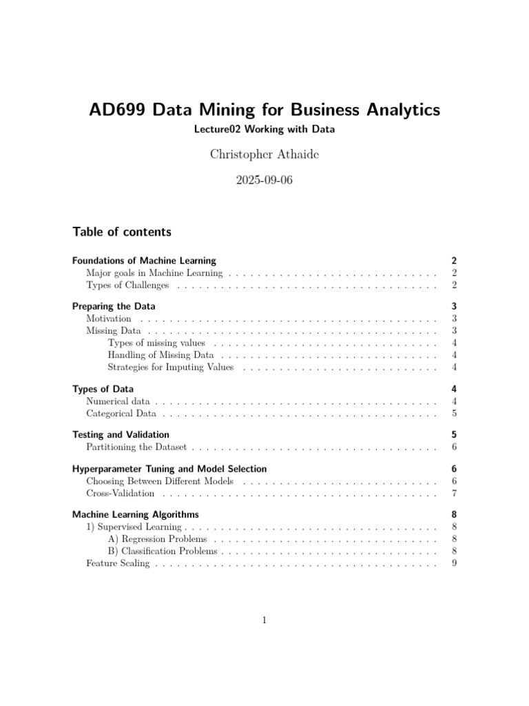 Lecture02 Dataanalysis | PDF | Applied Mathematics | Statistics