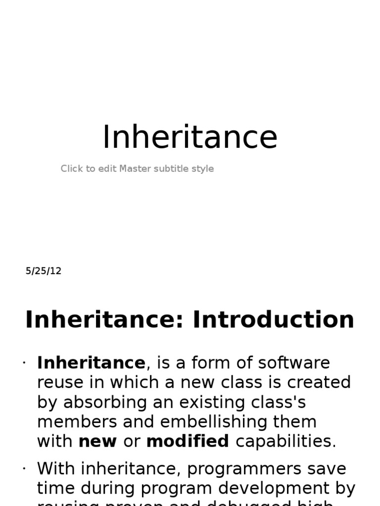 Understanding Software Inheritance Concepts | PDF | Inheritance (Object ...