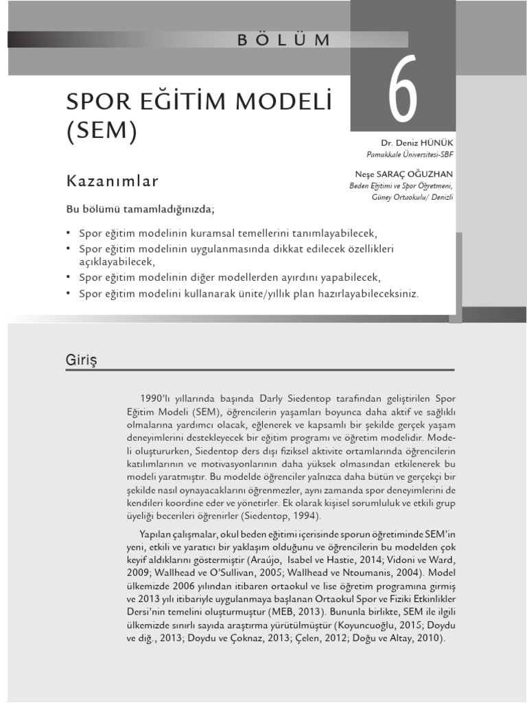 MODEL TEMELLİ BEDEN EĞİTİMİ BÖLÜM 6 EYLUL KONTROL-Deniz-Neşe (6) | PDF