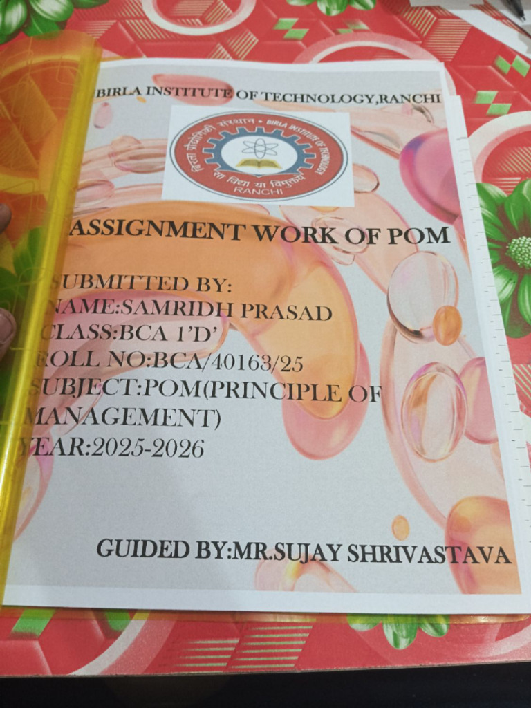 POM Assignment Made by Sam_pd | PDF