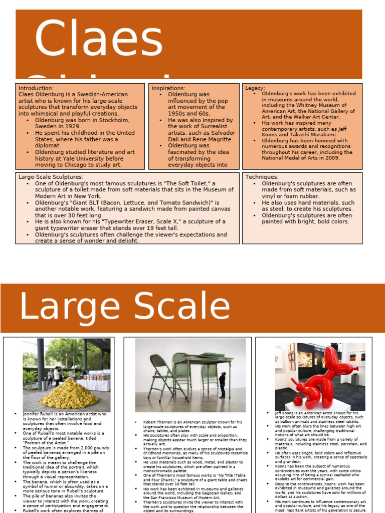 Claes Oldenburg | PDF | Sculpture | The Arts