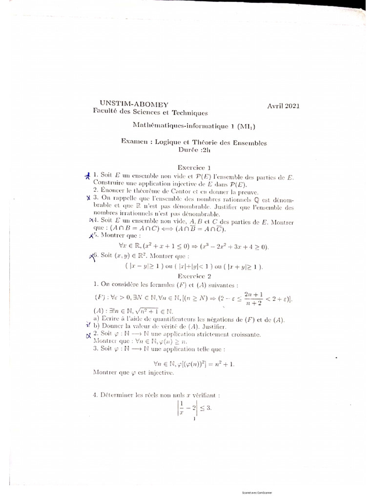 Épreuves FAST-Nati MI1 2021-1 | PDF