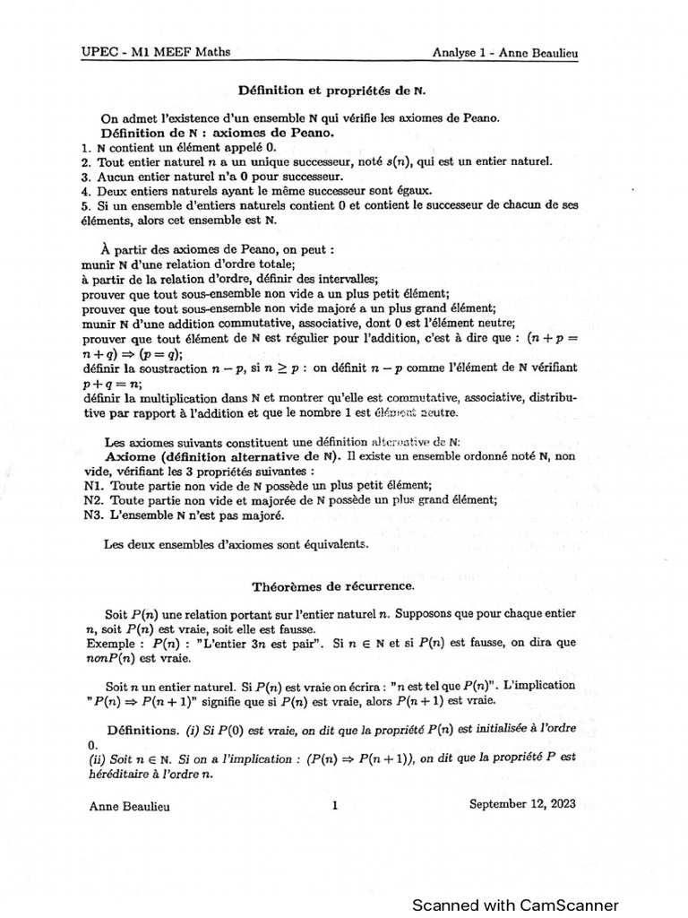 Baulieu Cours Sur N | PDF