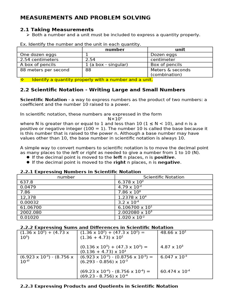 Math W Chem (Measurements | PDF | Numbers | Algebra