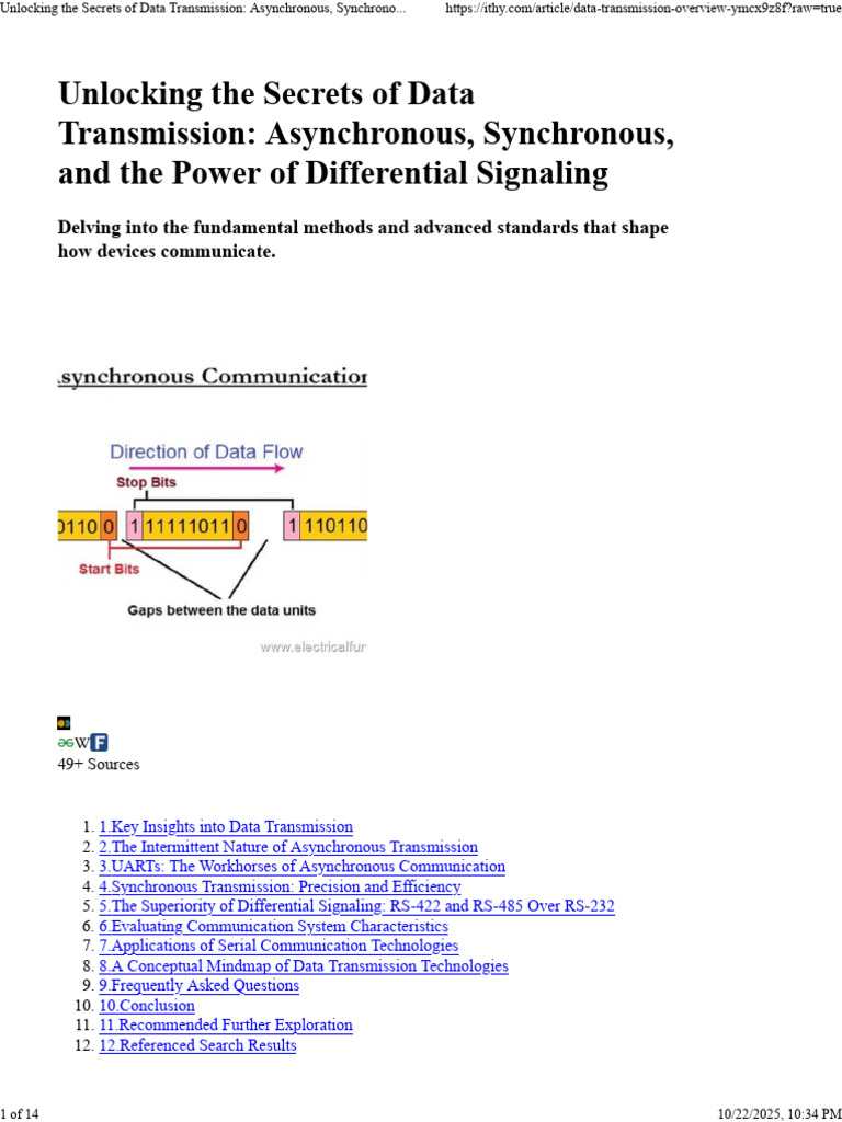 Unlocking the Secrets of Data Transmission_ Asynchronous, Synchronous, And the Power of ...