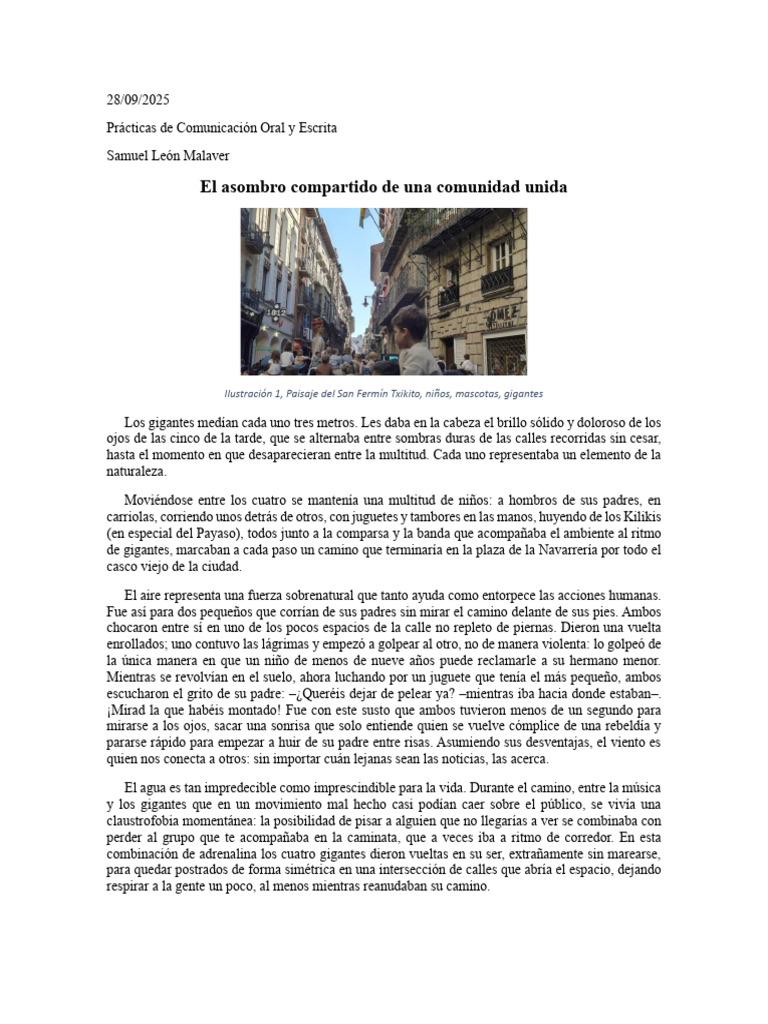 El Asombro Compartido de Una Comunidad Unida | PDF