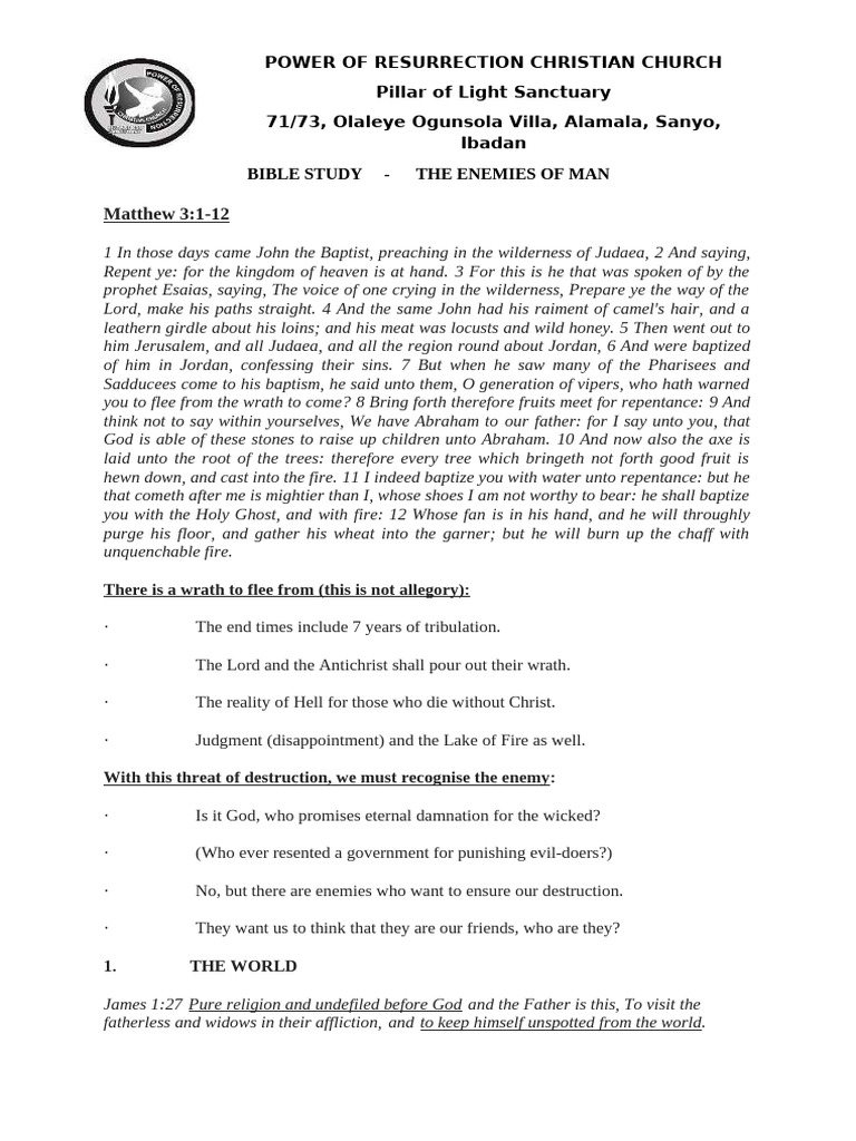 Enemies of Man | PDF | Religious Belief And Doctrine