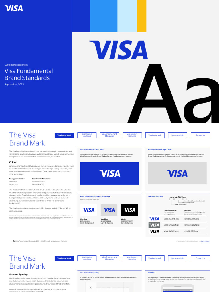 Visa Brand Mark Guidelines 2025 | PDF | Brand | Visa Inc.