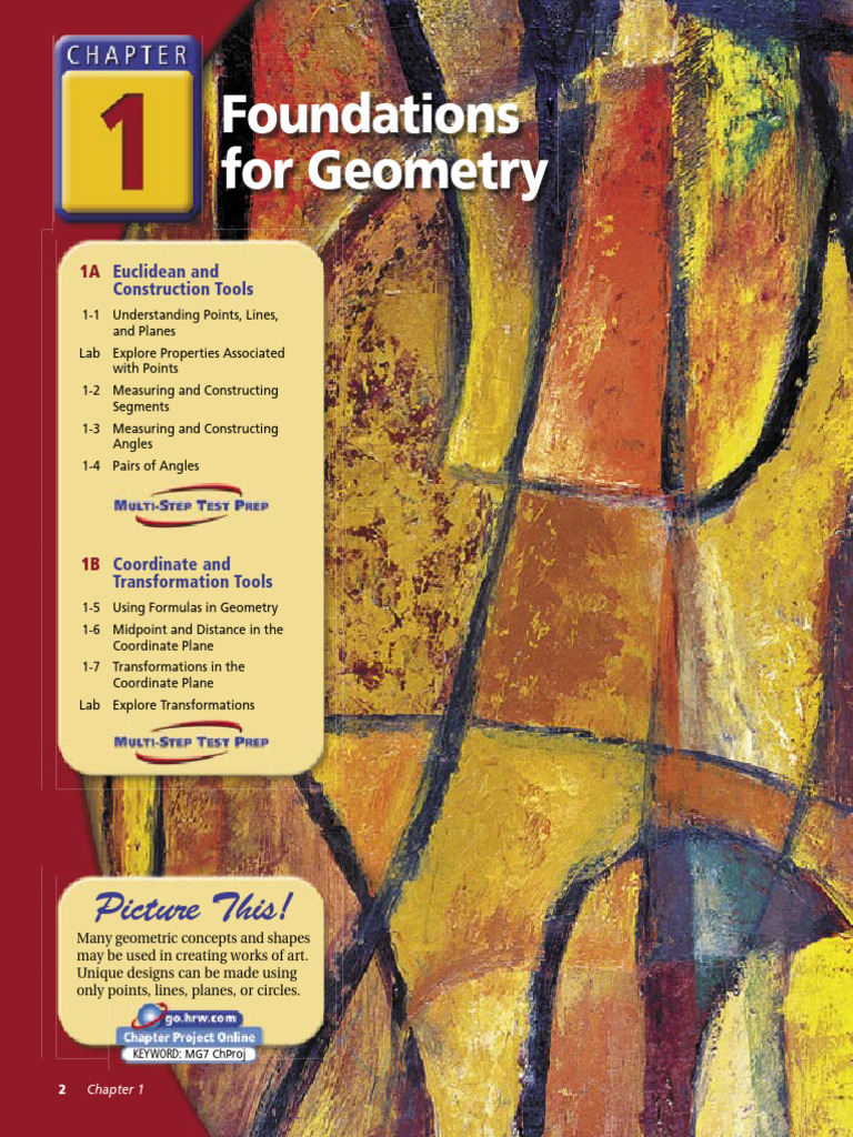 Foundations of Geometry Concepts | PDF | Line (Geometry) | Plane (Geometry)