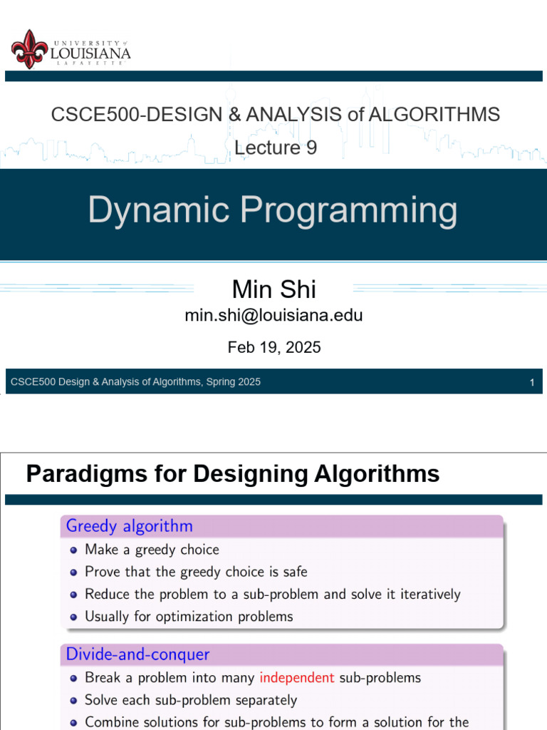 Dynamic Programing | PDF | Dynamic Programming | Algorithms And Data Structures