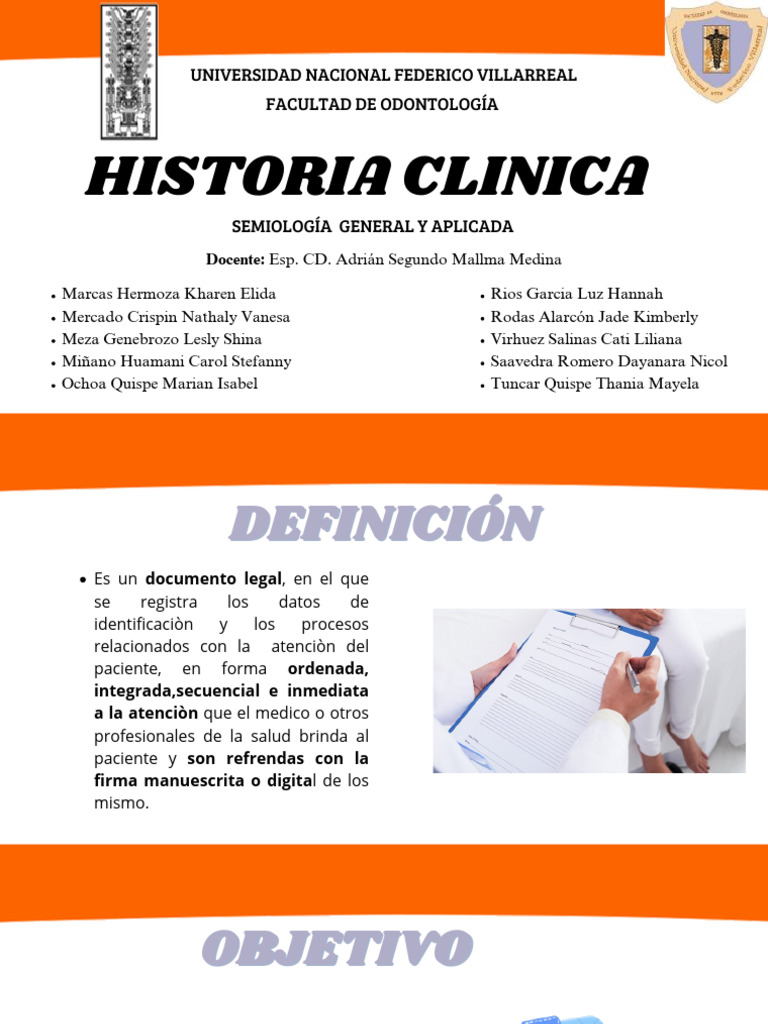 Historia Clínica Odontológica: Guía Completa | PDF | Historial médico ...