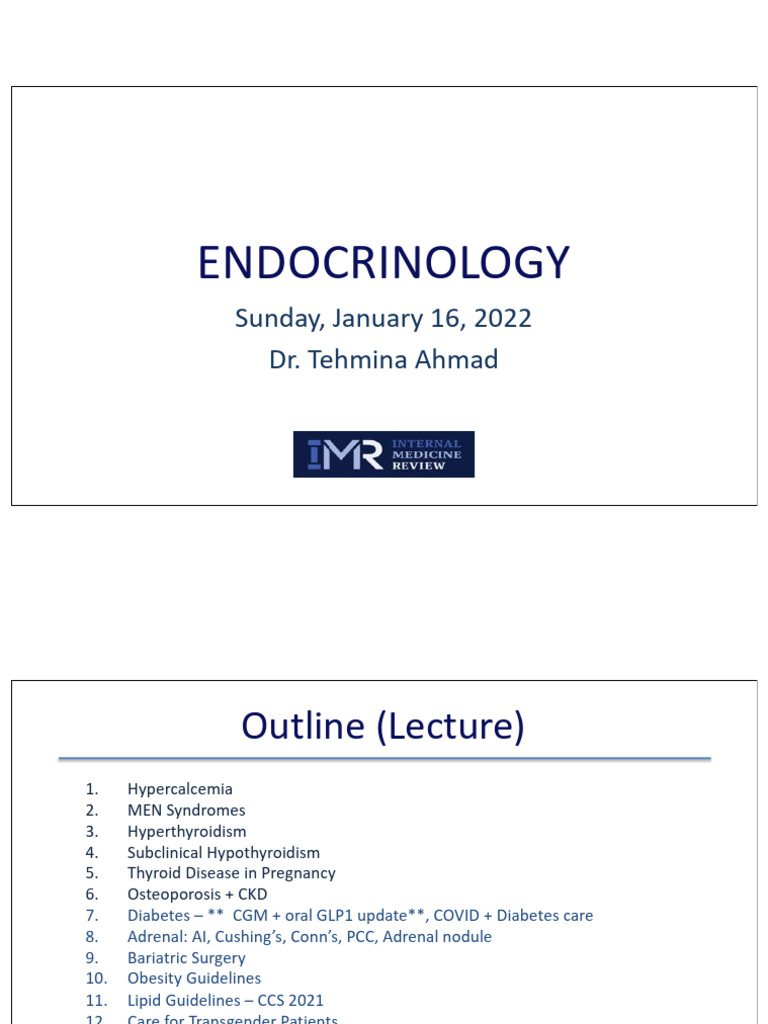 2022 Endocrinology | PDF | Hyperthyroidism | Hypothyroidism
