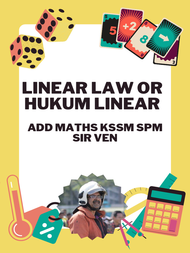 Linear Law or Hukum Linear KSSM SPM Addmaths Sir Ven | PDF