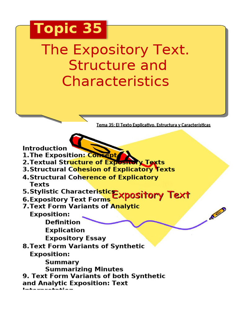 Tema 35 Expository Texts | PDF | Essays | Concept