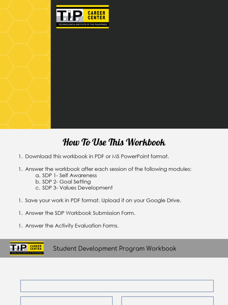 Student Development Program Workbook | PDF | Goal | Goal Setting