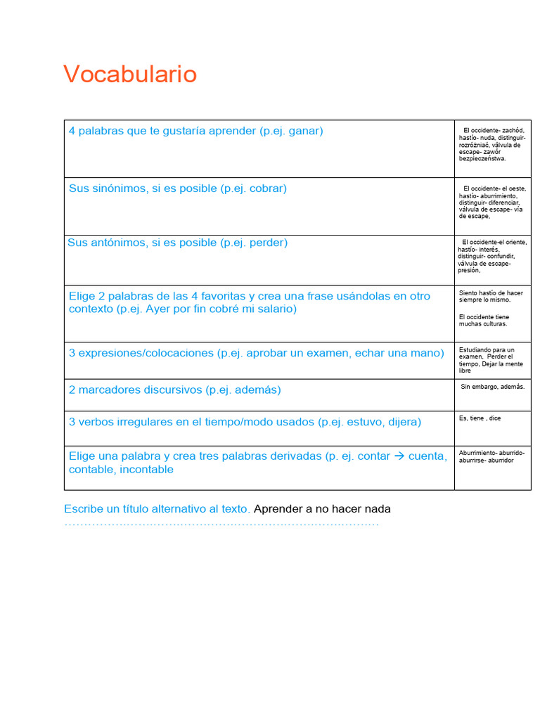 Hoja de Trabajo | PDF | Lingüística | Idiomas