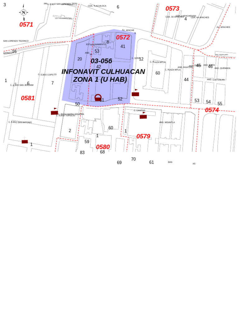 03-056 Infonavit Culhuacan Zona 1 (U Hab) : Cda. 7A de Ejido | PDF