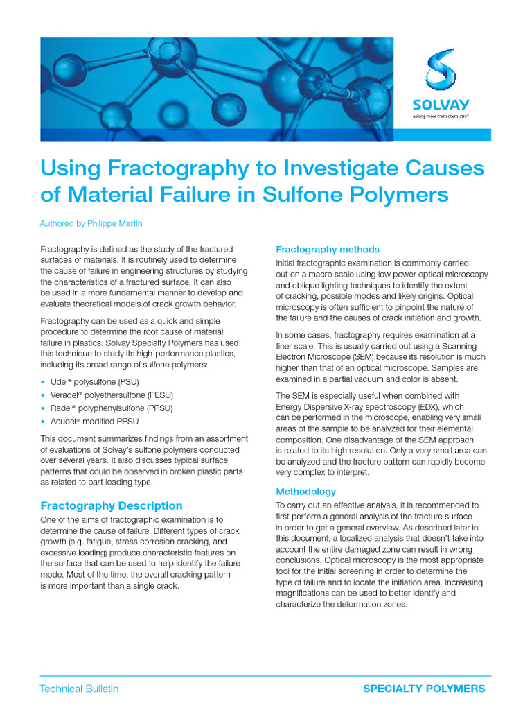 Sulfone Polymers Fractography Analysis en | PDF | Fracture | Solid ...