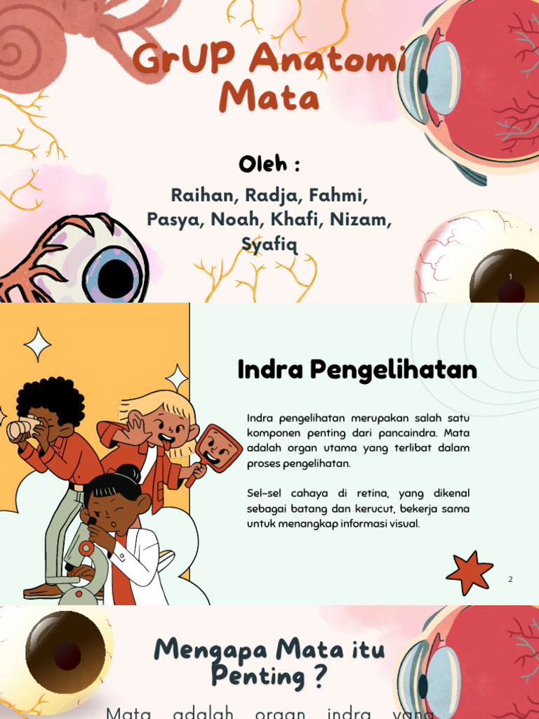 Pink Beige Playful Human Eye Anatomy Group Project Presentation | PDF