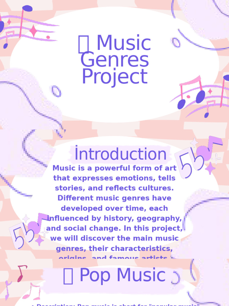 ? Music Genres Project | PDF | Musical Instruments | Electronic Music
