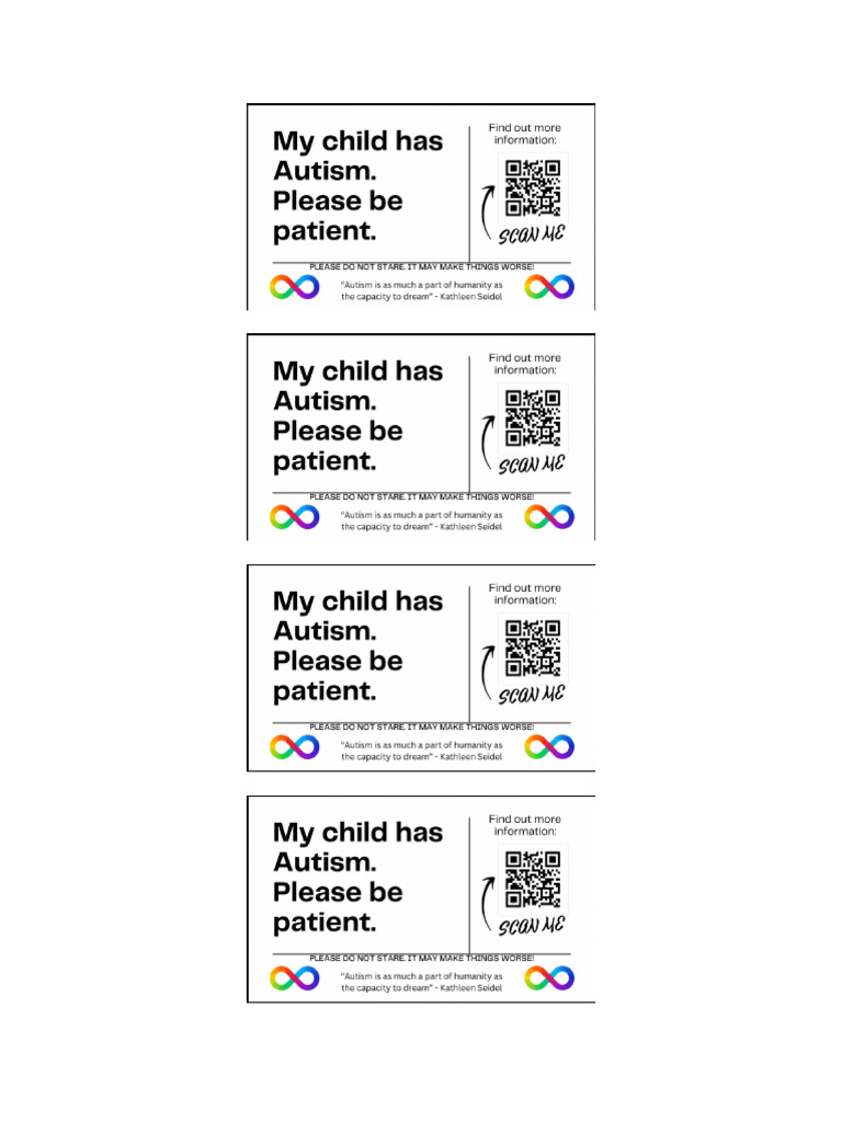 Autism Cards | PDF