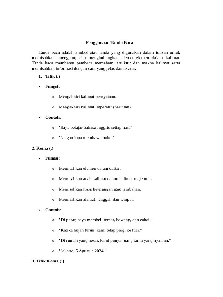 Penggunaan Tanda Baca B. 3 | PDF