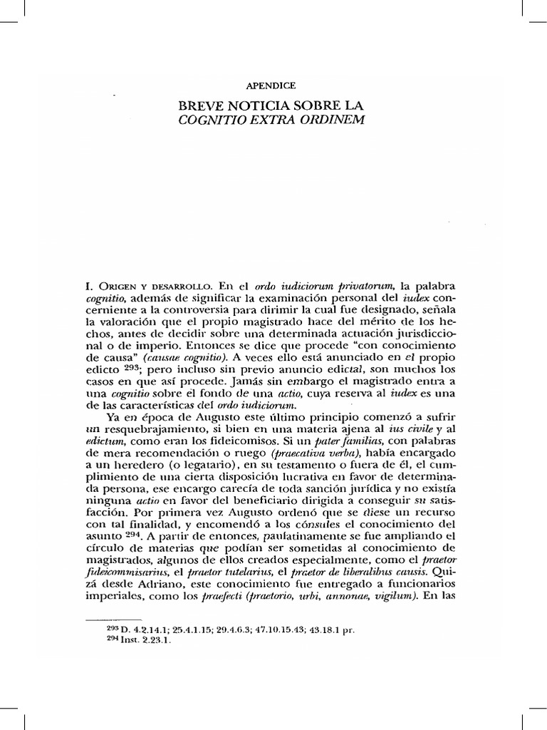 Breve Noticia Sobre La Cognitio Extra Ordinem | PDF