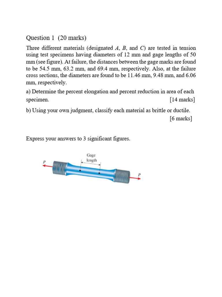 2025 InClass Test 1 Problems GrA v3 | PDF