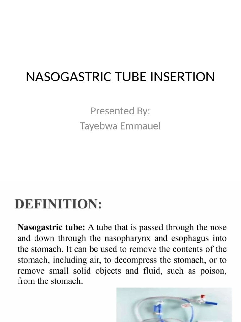 NG Tube Insertion | PDF