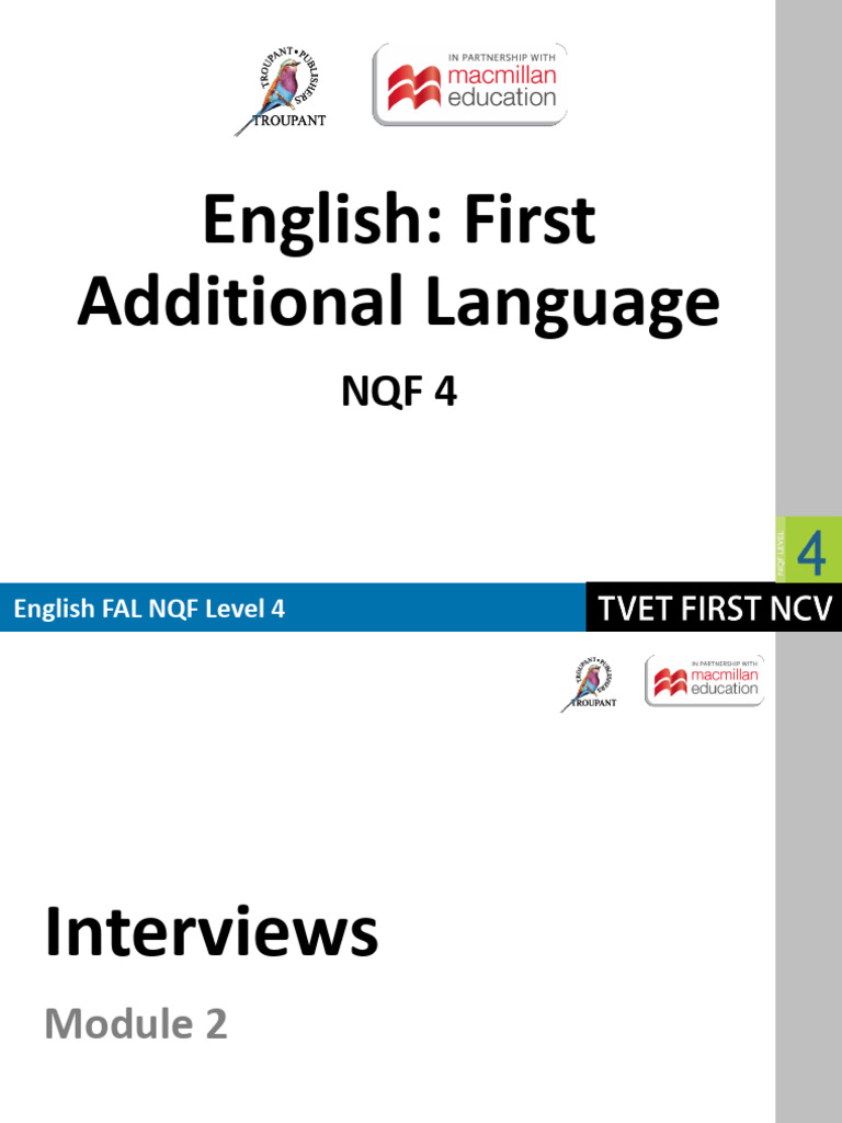 English FAL Level 4 Module 2 | PDF | Reading Comprehension | Learning