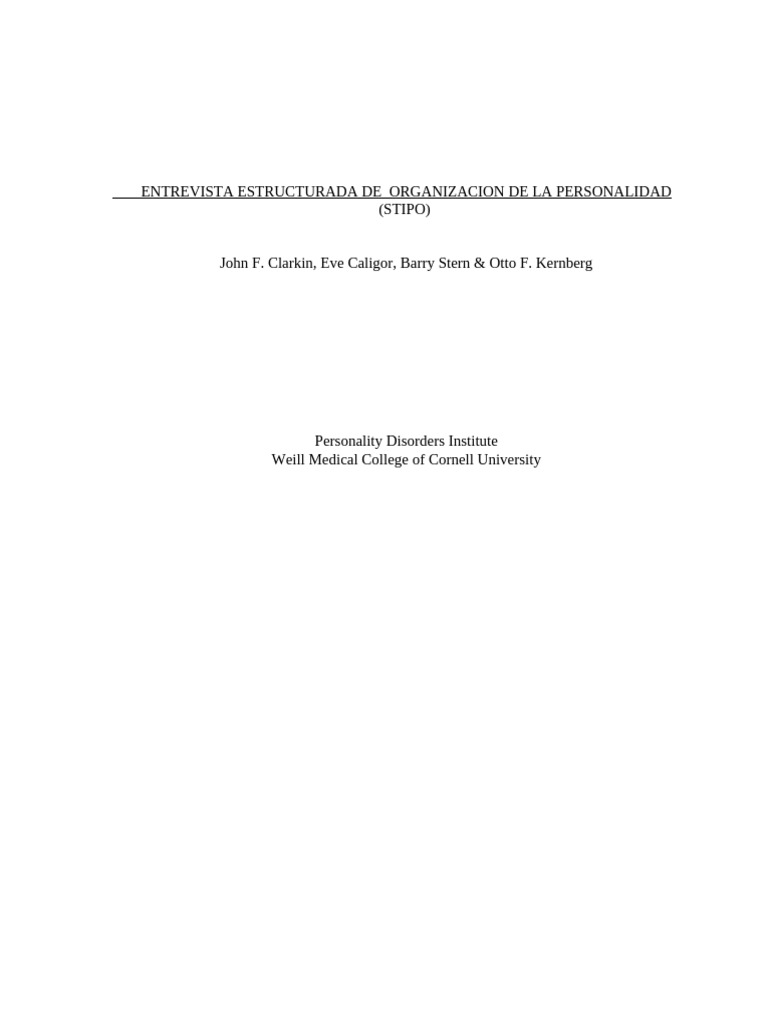 Stipo Español Versión Final (1) | PDF | Comportamiento | Experiencia