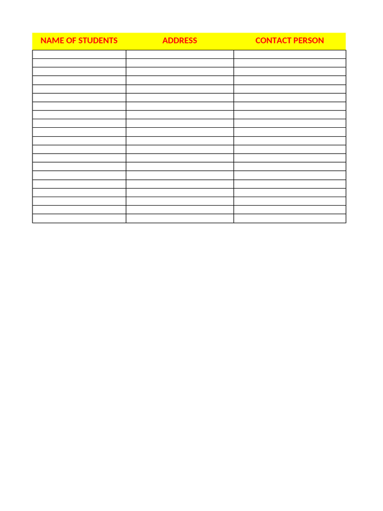 Student List and | PDF