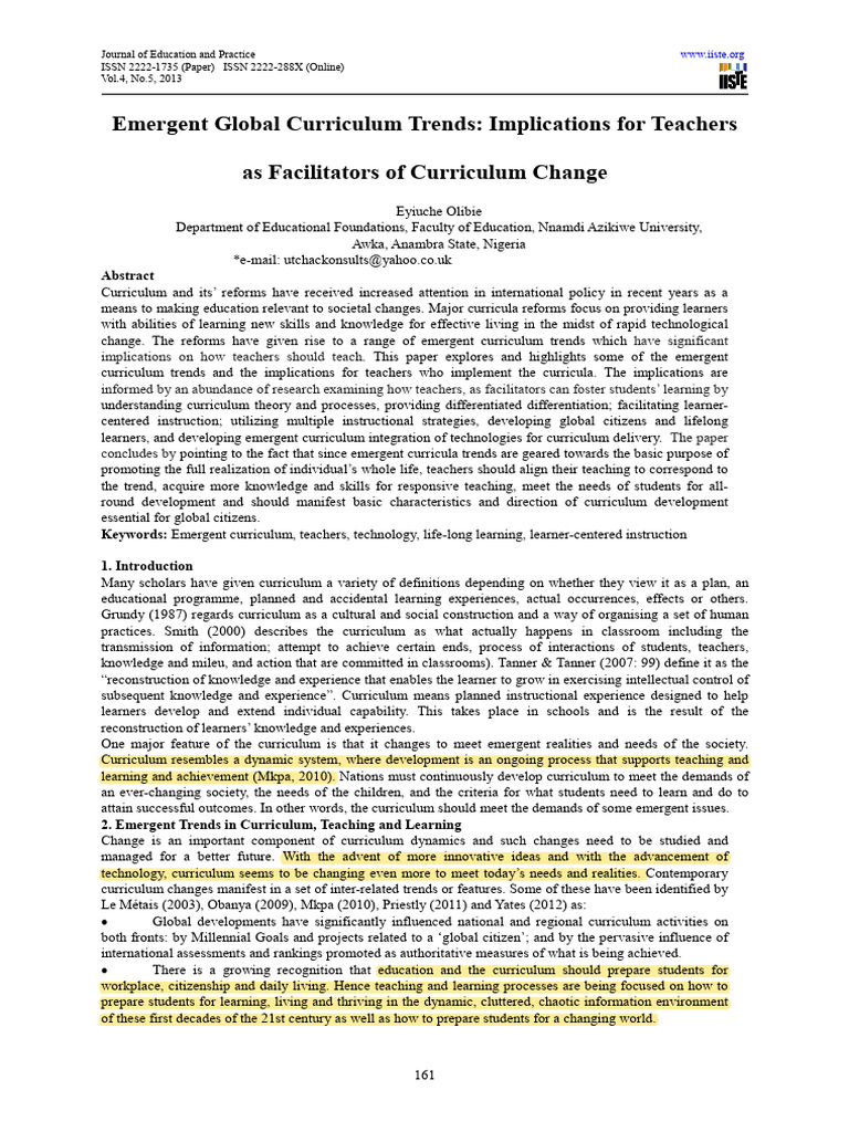 Global Curriculum Trends for Teachers | PDF | Curriculum | Teachers