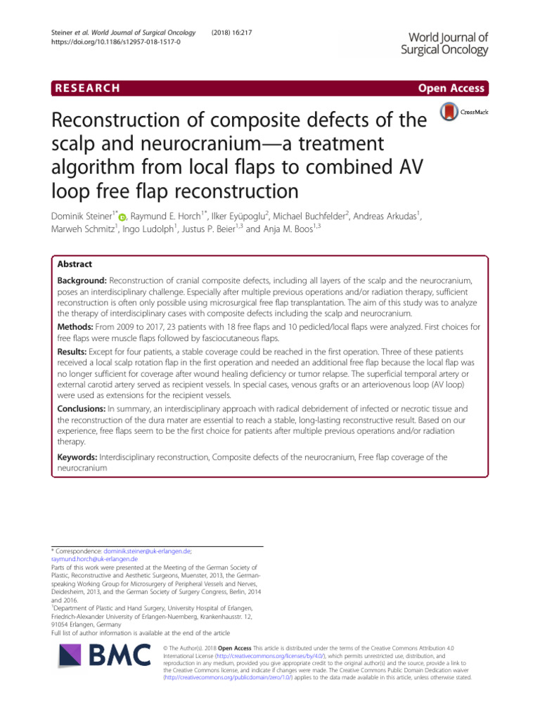 Reconstruction of Composite Defects of The Scalp and Neurocranium-A ...