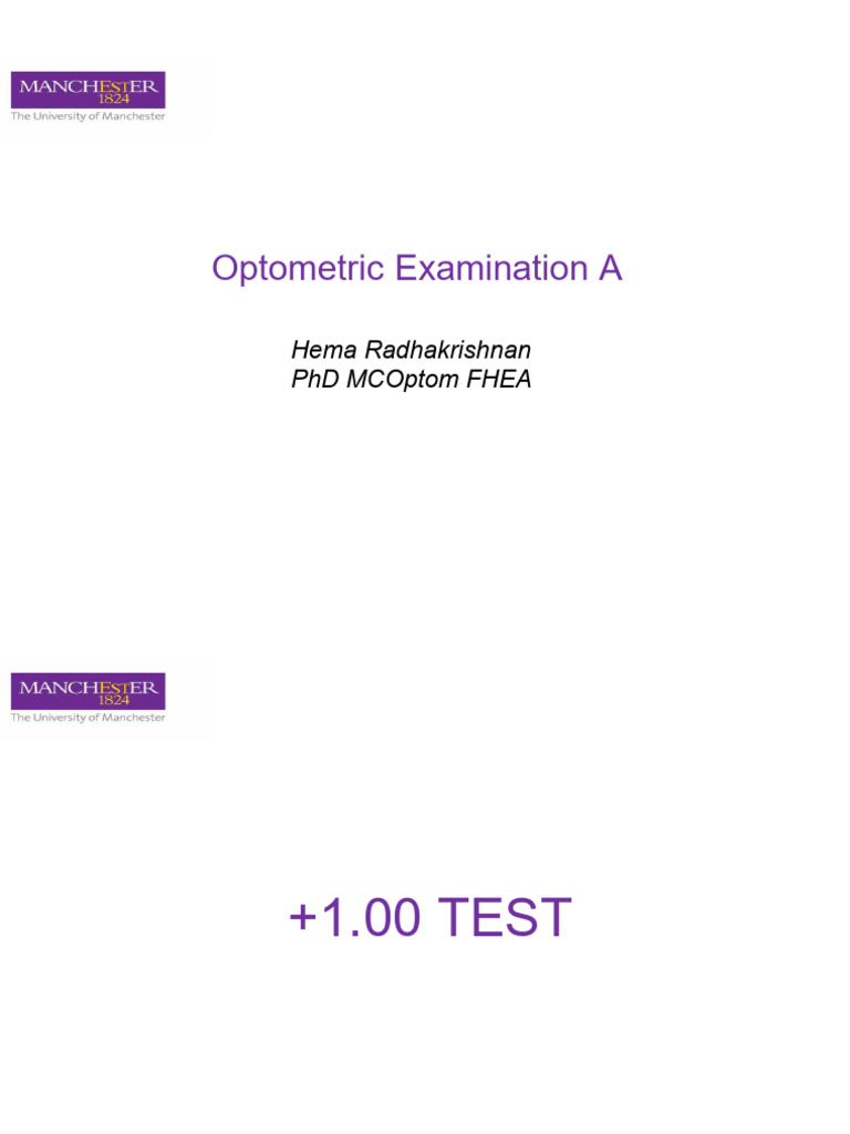 Plus 1 Blur Test | PDF | Visual Acuity | Eye