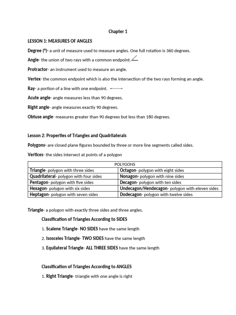 Reviewer Grade 4 | PDF | Triangle | Litre