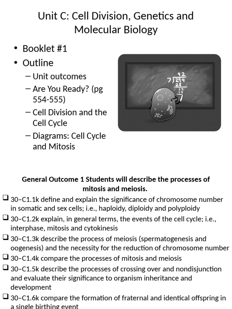 Cell Division and Genetics Overview | PDF | Ploidy | Chromosome