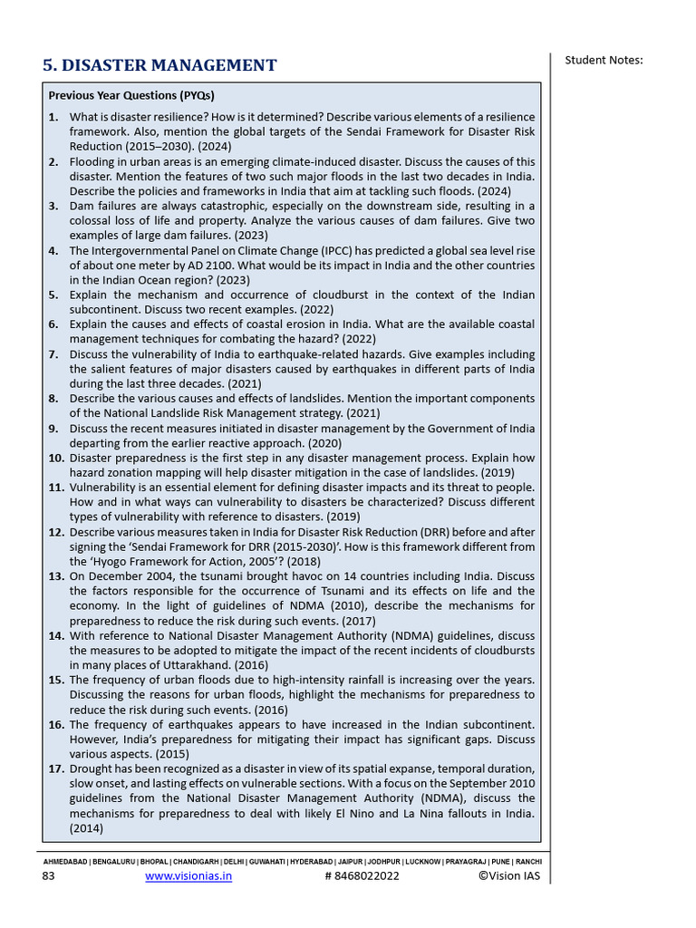 VisionIAS Value Added Material Environment and Disaster Management-84 ...