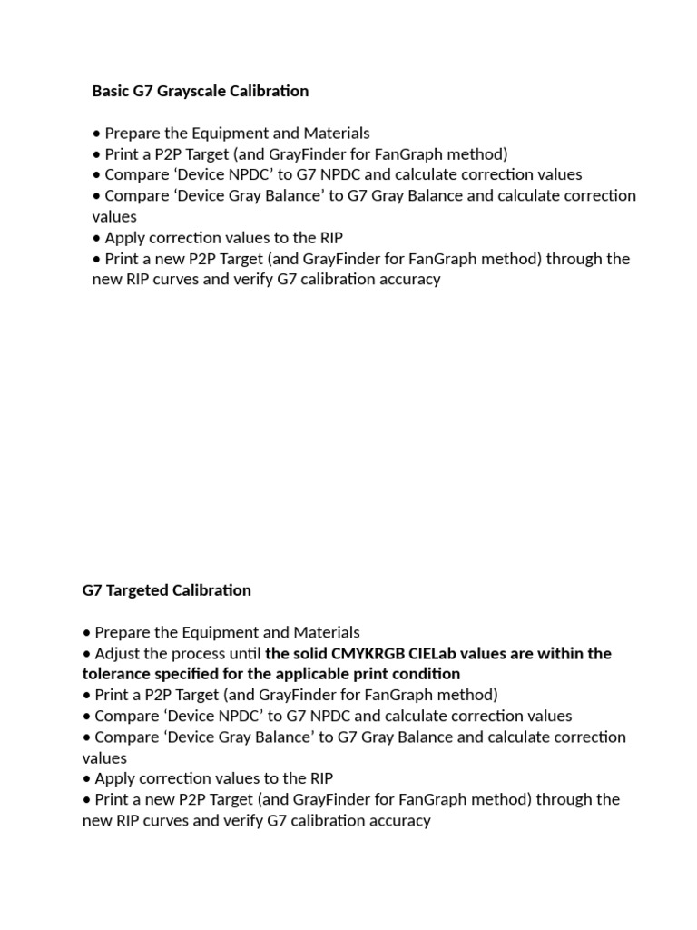 G7 Grayscale Calibration Guide | PDF | Calibration | Artistic Techniques