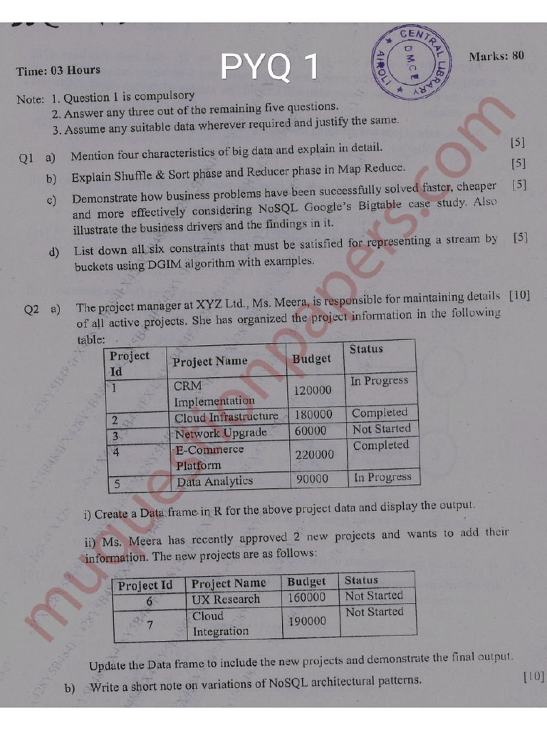 Bda Pyq Sem 7 | PDF