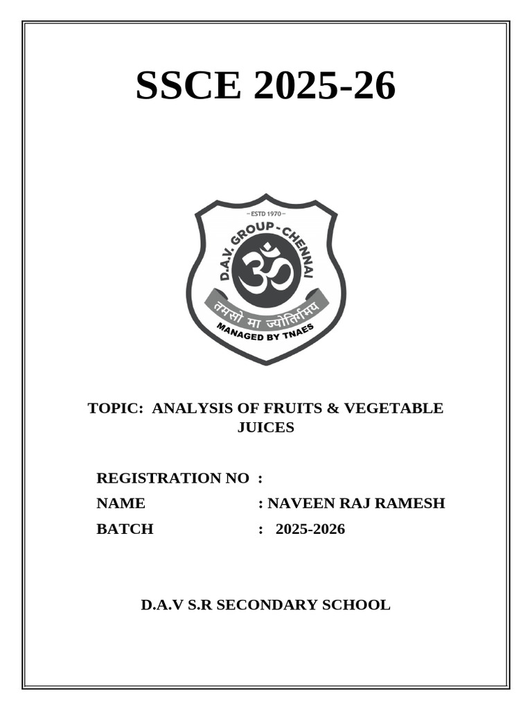 Chem Project Document Naveen | PDF | Nutrients | Foods