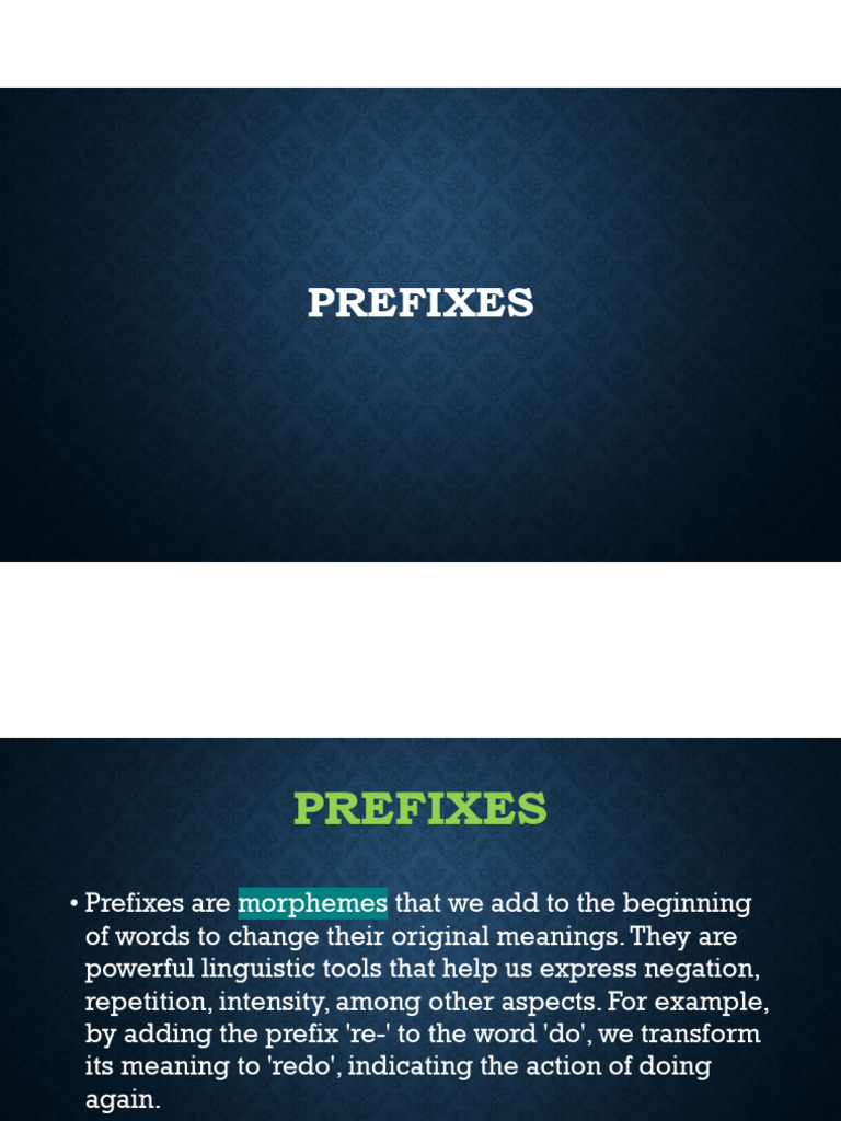 Understanding Word Prefixes and Their Uses | PDF