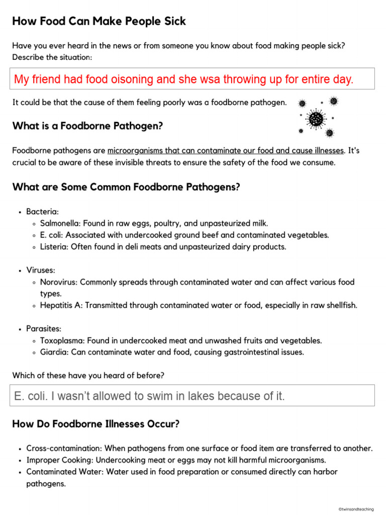 Food Safety and Foodborne Illness Guide | PDF | Foodborne Illness ...