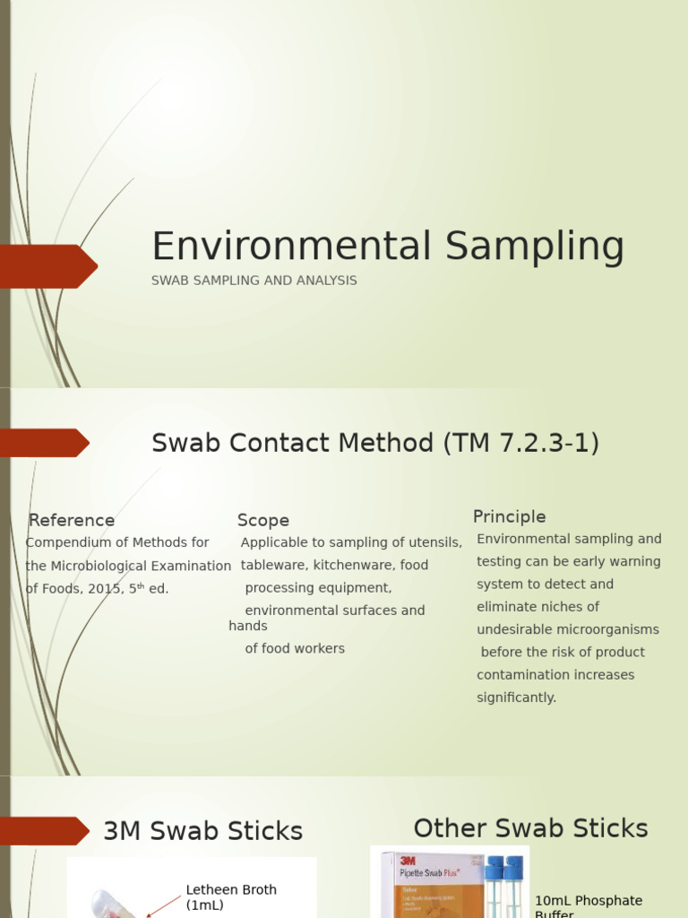 Swab Sampling and Analysis | PDF | Disinfectant | Colony Forming Unit