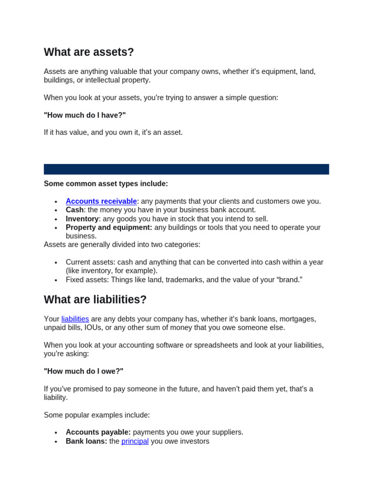 What Are Assets | PDF | Equity (Finance) | Business