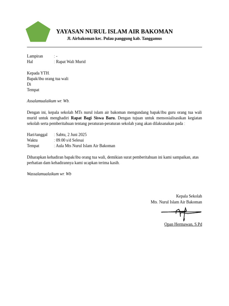 Surat Latihan | PDF