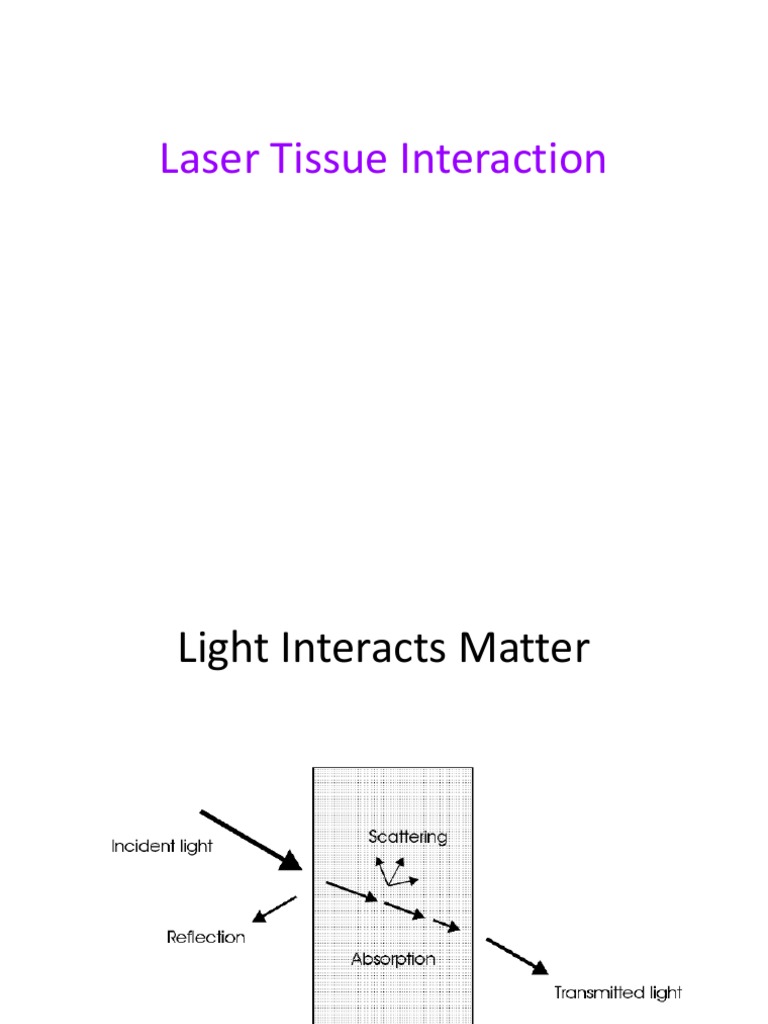 Laser Tissue Interaction | PDF | Laser | Light