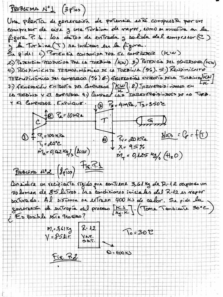 Examen Final Termo I 2 | PDF
